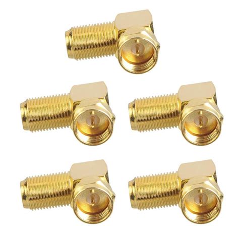 Buy Vce 5 Pack 90 Degree Coaxial Connector Right Angle F Type Rg6 Male