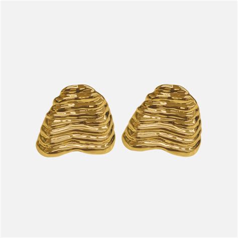 Anita Berisha Fluted Shell Earrings At Present Jewelry