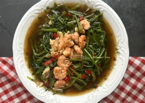 Resep Tumis Kangkung Udang Saus Tiram Oleh Rini Dwi Astuti Cookpad