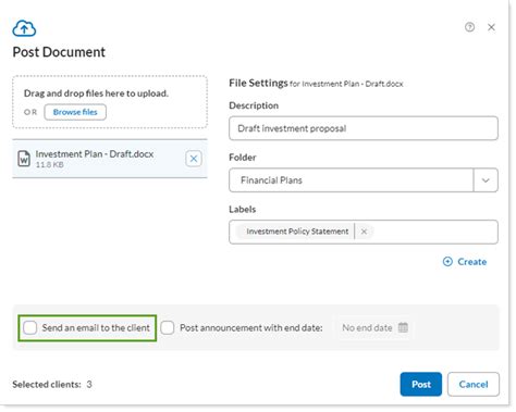 Manage Notifications In The Document Vault