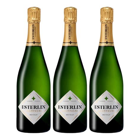 Paquete 3x2 Champagne Esterlin Brut Éclat 750 Ml Walmart En Línea