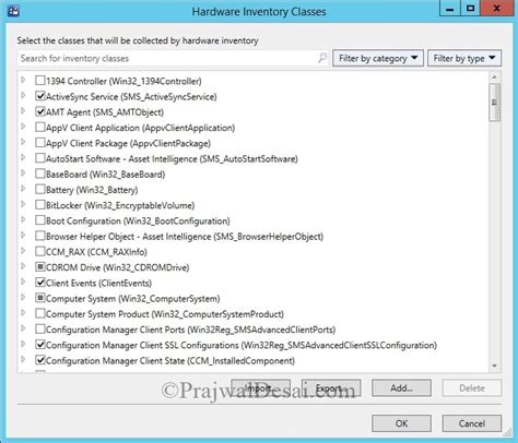 Configure Hardware Inventory In Configuration Manager