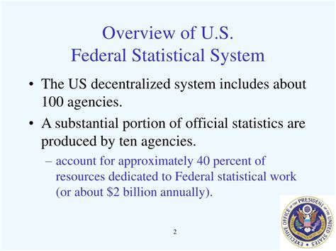 Ppt A View Of The United States Federal Statistical System From Omb Katherine K Wallman