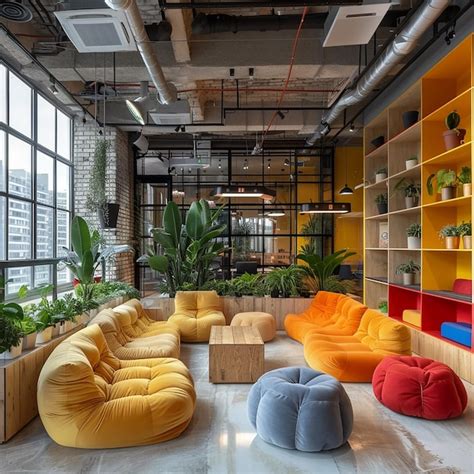 Dynamic Office Space With Movable Furniture And Flexible Layout
