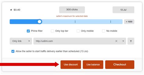 Udimi Help Use A Discount Or Balance