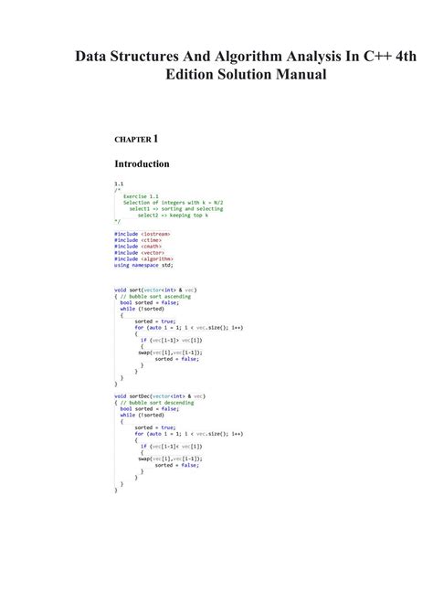 Solutions Manual For Data Structures And Algorithm Analysis In C 4th