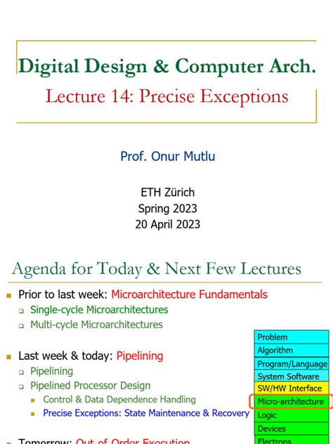 Arch5 Precise Exceptions Afterlecture Pdf Central Processing Unit