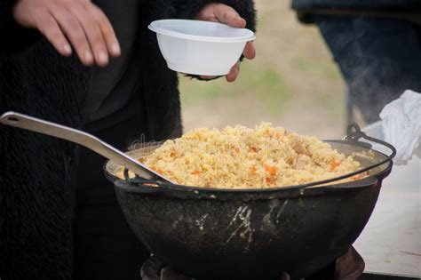 Pilaf In A Big Cauldron Stock Image Image Of Carrot 101230611