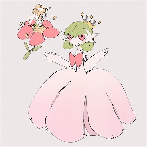 N29670007 Flabebe Flabebe Red Flower Gardevoir Mega Gardevoir Nintendo Pokemon Highres