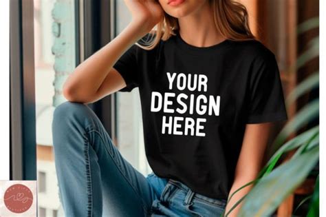 Gildan Model T Shirt Mockup Graphic By Nowgiftsboutique Creative Fabrica