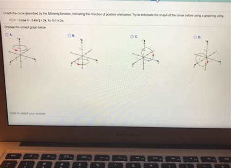 Solved Graph The Curve Described By The Folowing Function