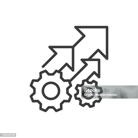 효율성 증가 라인 디자인의 아이콘 효율성 증가 생산성 성능 최적화 성장 흰색 배경 벡터에 개선 효율성 향상 편집 가능한 획 아이콘 개선에 대한 스톡 벡터 아트 및 기타