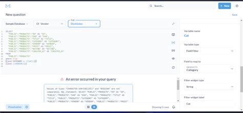 Filtering With Multiple Independent Variables In Sql Not Working Metabase Discussion