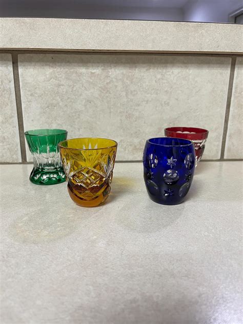 Faberge Na Zdorovye Cut Crystal Vodka Shot Glasses Set Of 4 Etsy