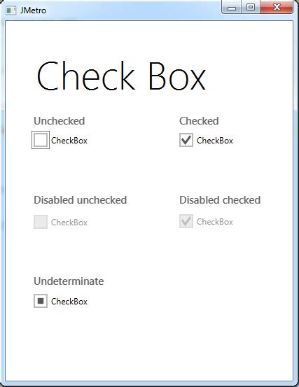 Metro Style Check Box For Java Jmetro Revisited Pixel Duke