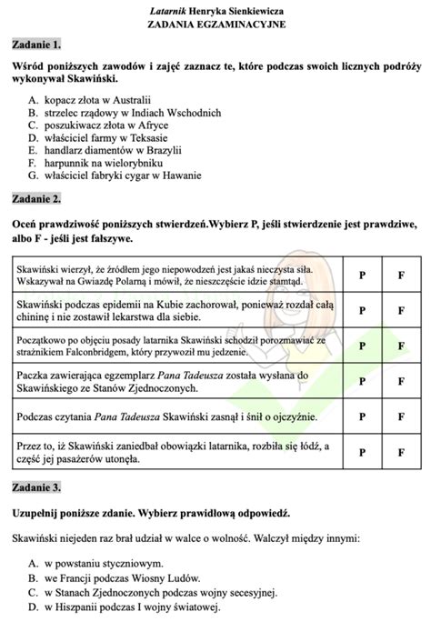 Latarnik zadania egzaminacyjne Złoty nauczyciel
