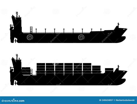 Ship Silhouettes Vector Illustration 12423856