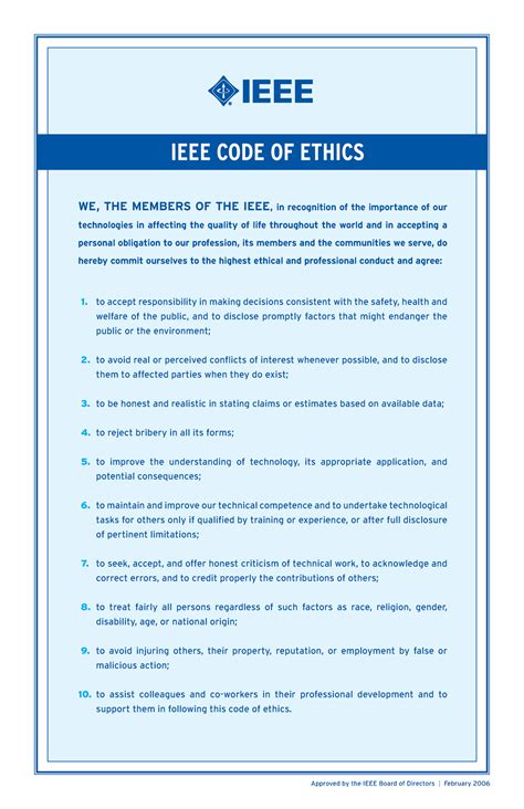 Code Of Ethics Template