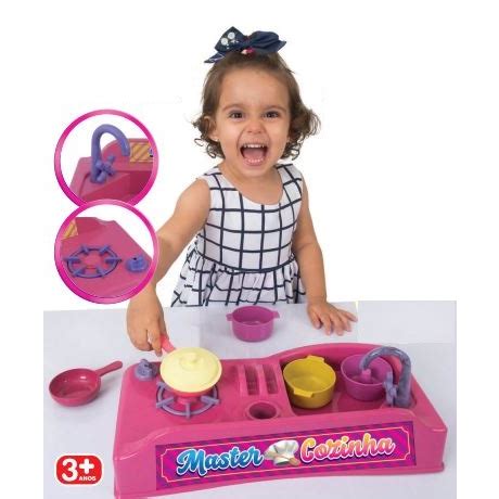 Kit Cozinha Fogãozinho Fogão Pia e Panelas Brinquedo Infantil cm Shopee Brasil
