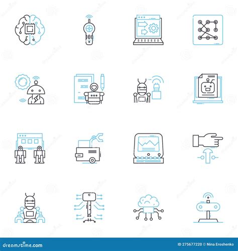 Climate Control Linear Icons Set Thermostat Air Conditioning Heating Ventilation Humidity
