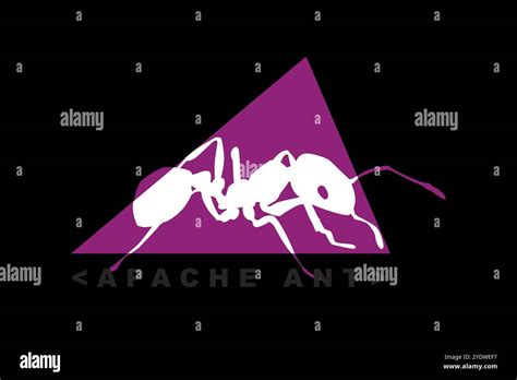 technology apache ant apache ant black background brand name stock
