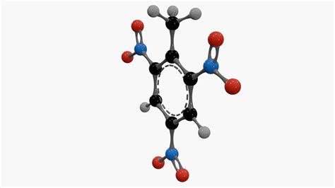 Trinitrotoluene Molecule 3d Model By Arupsaha