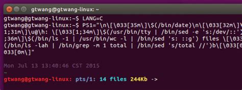 Linux Bash Shell Prompt G T Wang