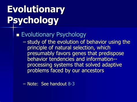 Evolutionary Psychology