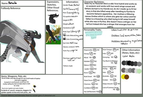 Paracite Ref Sheet By Wingsofwarriors12 On Deviantart