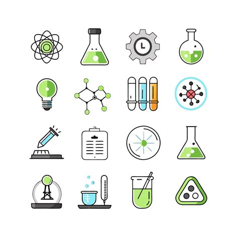 Science And Research Icon Set Vector Illustration Premium Ai Generated Vector