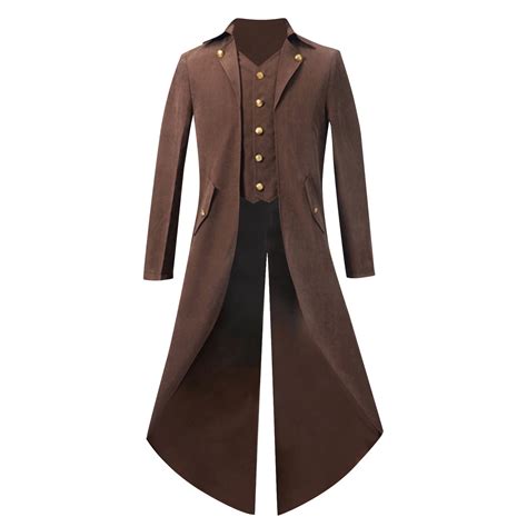 2025 Mens Steampunk Victorian Jacket Gothic Tailcoat Costume Vintage
