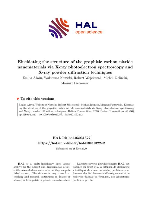 Pdf Elucidating The Structure Of The Graphitic Carbon Nitride