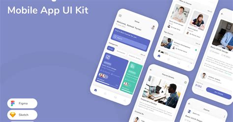 E Learning Mobile App Ui Kit Ux And Ui Kits Ft Online And Education