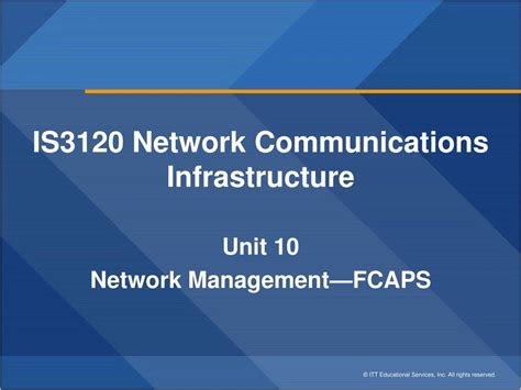 Ppt Is3120 Network Communications Infrastructure Unit 10 Network Management—fcaps Powerpoint