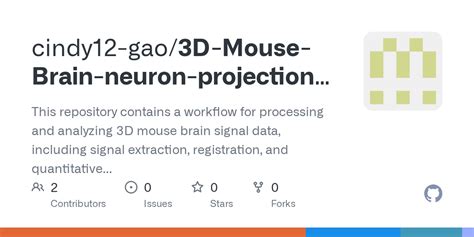 Github Cindy12 Gao 3d Mouse Brain Neuron Projection Mapping Pipeline This Repository Contains
