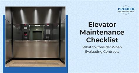 Elevator Maintenance Contracts Evaluation Criteria