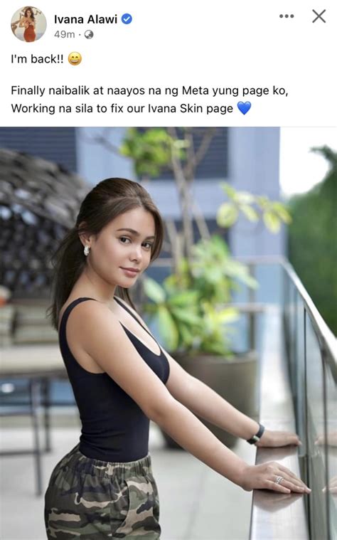 Manila Bulletin Ivana Alawi Is Back On Facebook
