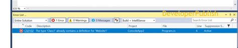 C Error Cs0102 The Type Type Name Already Contains A Definition