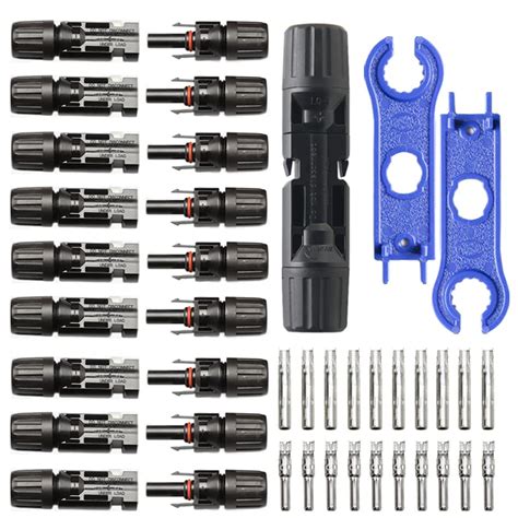10 Pares De Conectores Solares Con Llave Macho Y Hembra Conector De