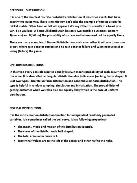 Bernoulli Distribution Pdf