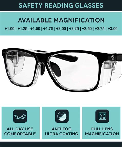 Safety Reading Glasses Rx 15011 Rx Safety