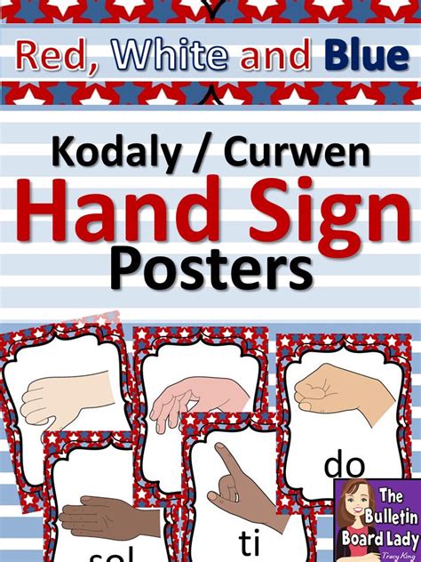 Kodaly Curwen Hand Signs Red White And Blue The Bulletin Board Lady