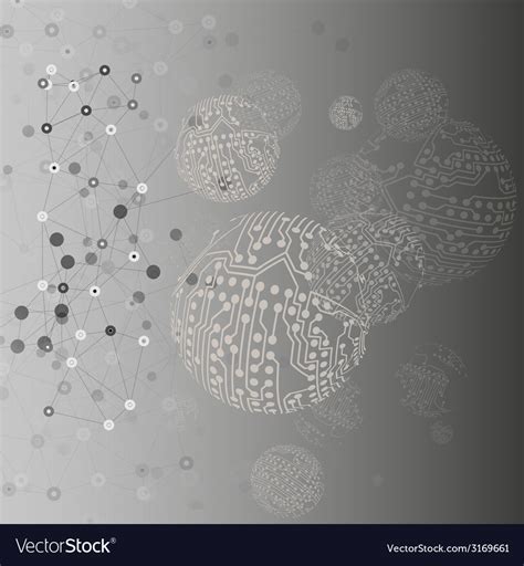 Molecule Structure Gray Background Royalty Free Vector Image