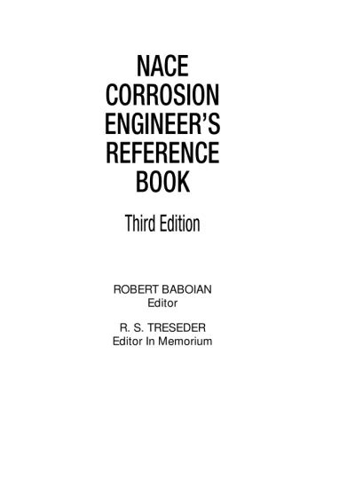 Nace Corrosion Engineers Reference Handbook