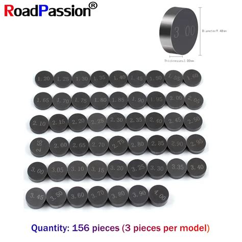 156pcs Motorrad Motor Motor Einstellbare Ventil Shim Durchmesser 9,48mm ...