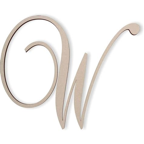 Wooden Letter W Wooden Wall Hanging Large Wooden Letters Cursive