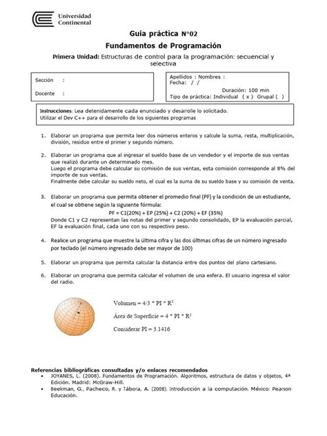 Semana 02 Guia De Practica 02 Pdf Ciencias De La Computación Programación De Computadoras