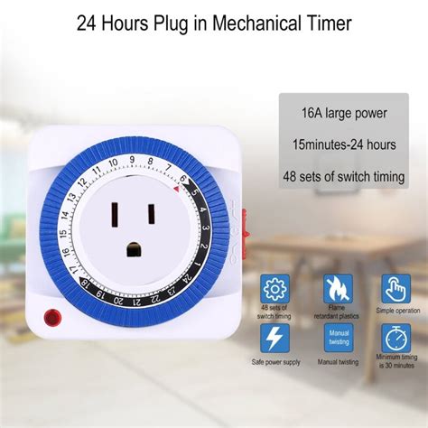 Home Smart Timer Switch Socket 24 Hour Cycle Timin Grandado
