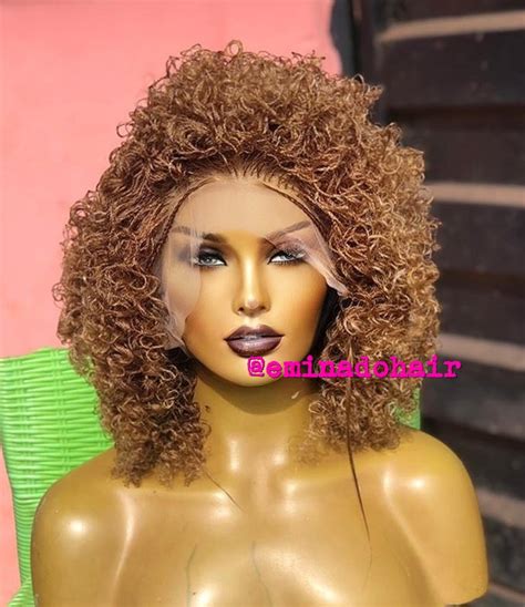 Olivia Curly Brown Senegalese Twists Braided Wig Eminado Hair