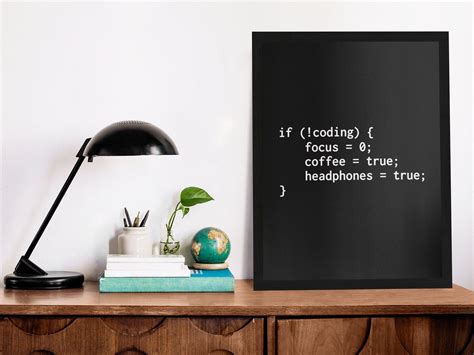 Programmer Headphones Code Poster Programmer Wall Art Canvas Etsy In
